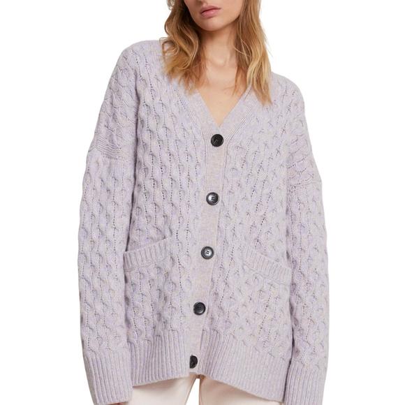 A.L.C. | Sweaters | New Alc Jacks Wool Cardigan In Lavender Marled ...